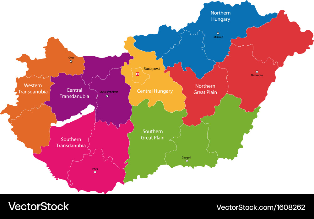 Wonderful Hungary Map Vector Photos Hungary Wall Map Basic Style By