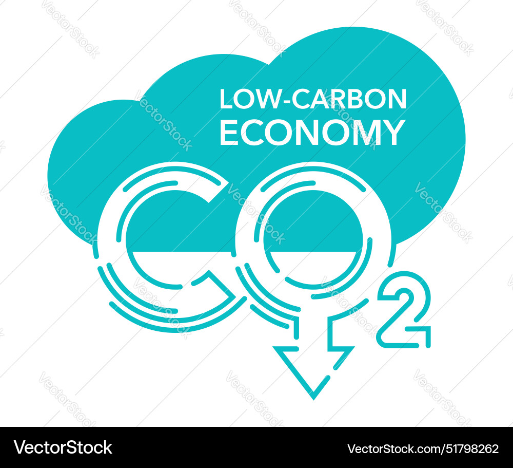 Low-carbon economy - global decarbonized strategy Vector Image