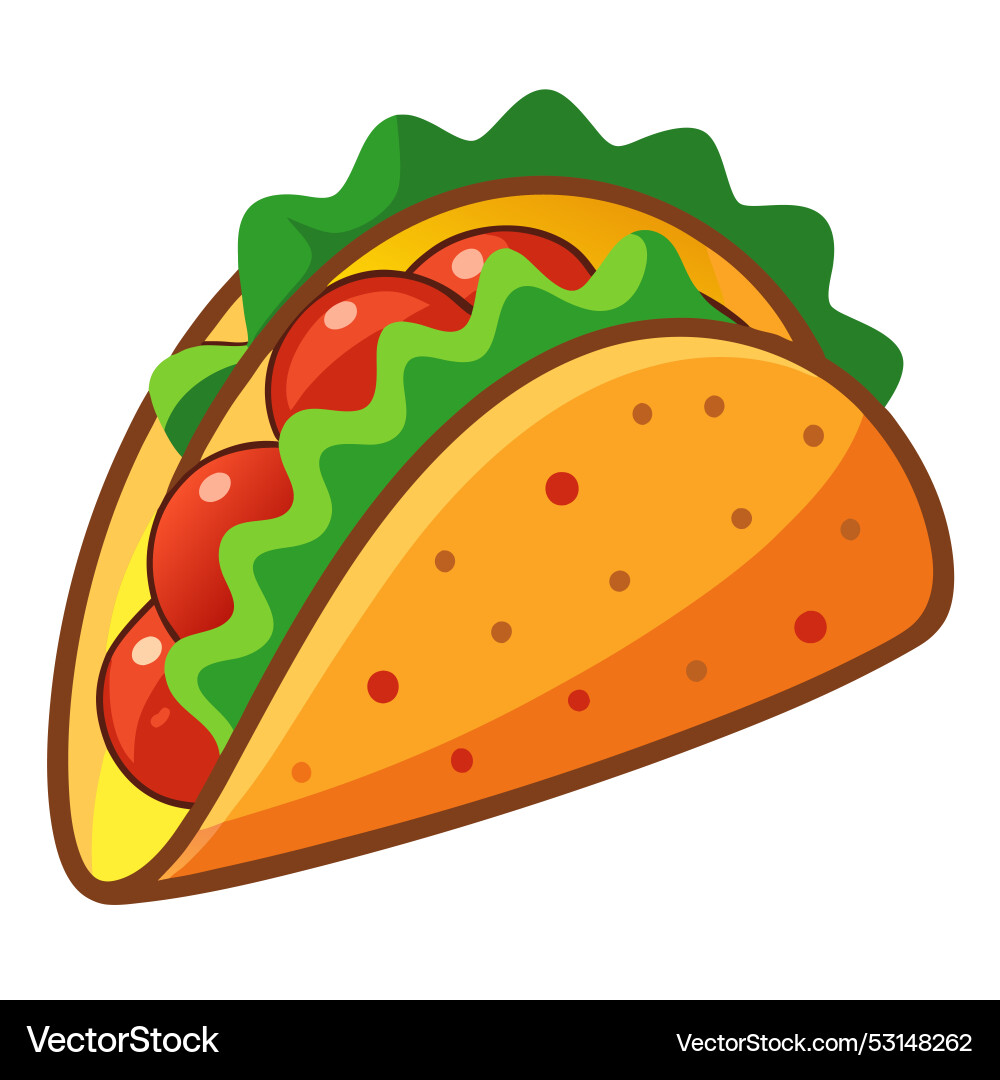 Mexican tacos clip art Royalty Free Vector Image