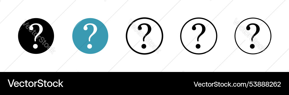 Question icon set Royalty Free Vector Image - VectorStock