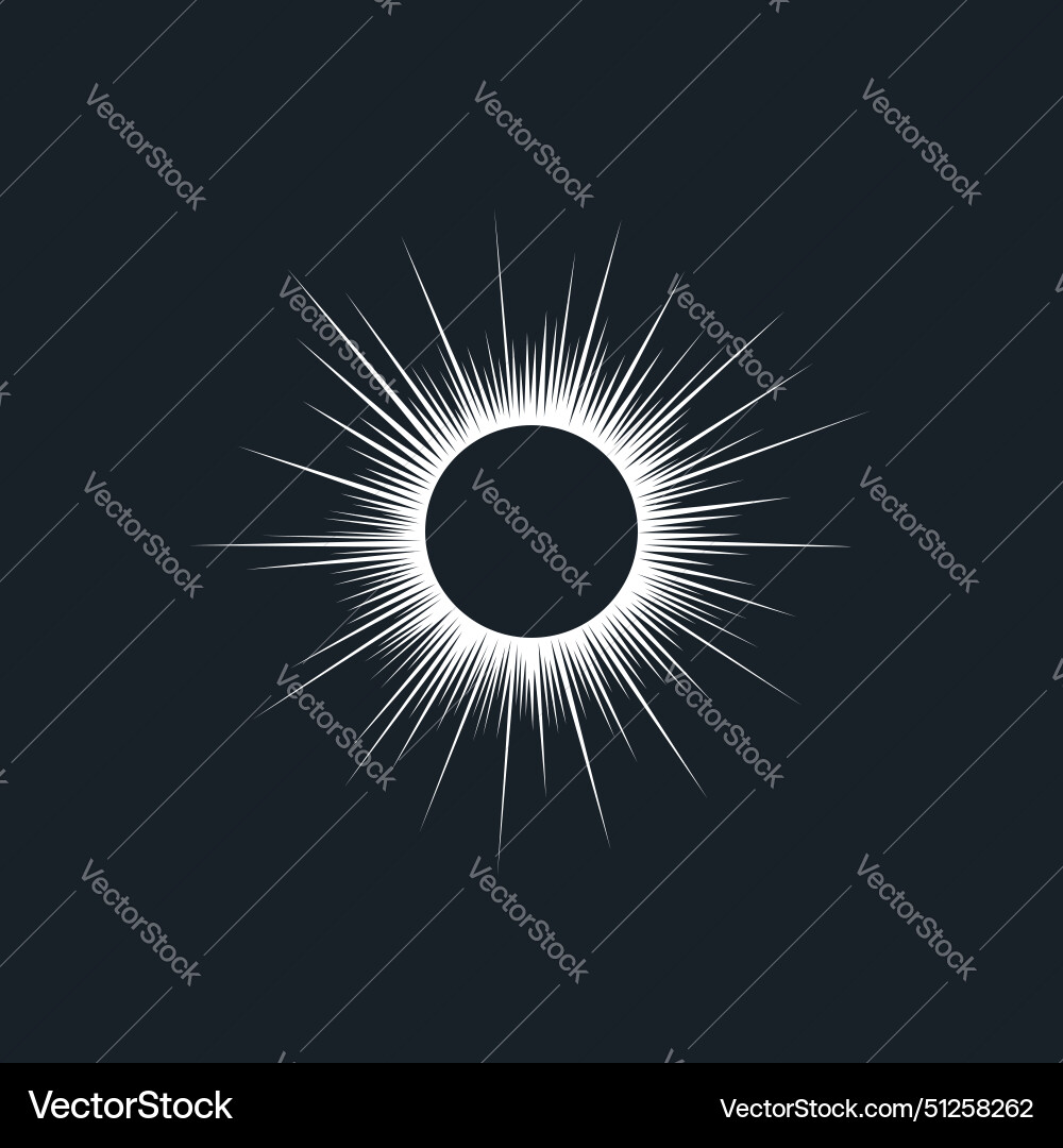 Solar eclipse Royalty Free Vector Image - VectorStock