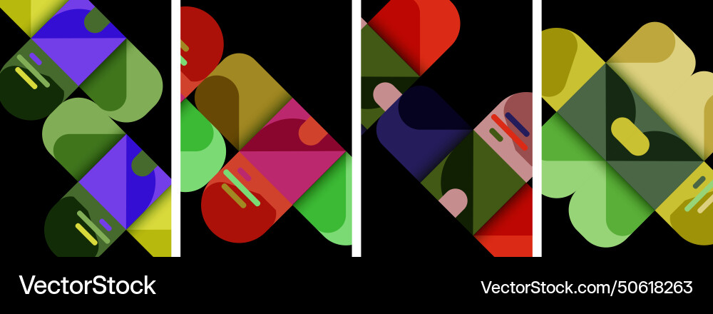 Balance movement geometric backgrounds poster Vector Image