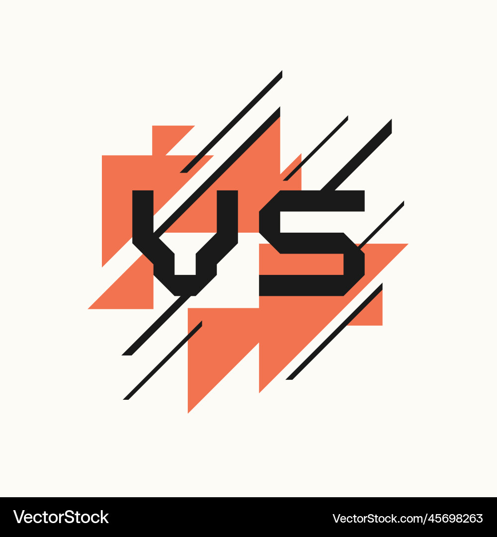 Bright poster symbols of confrontation vs Vector Image