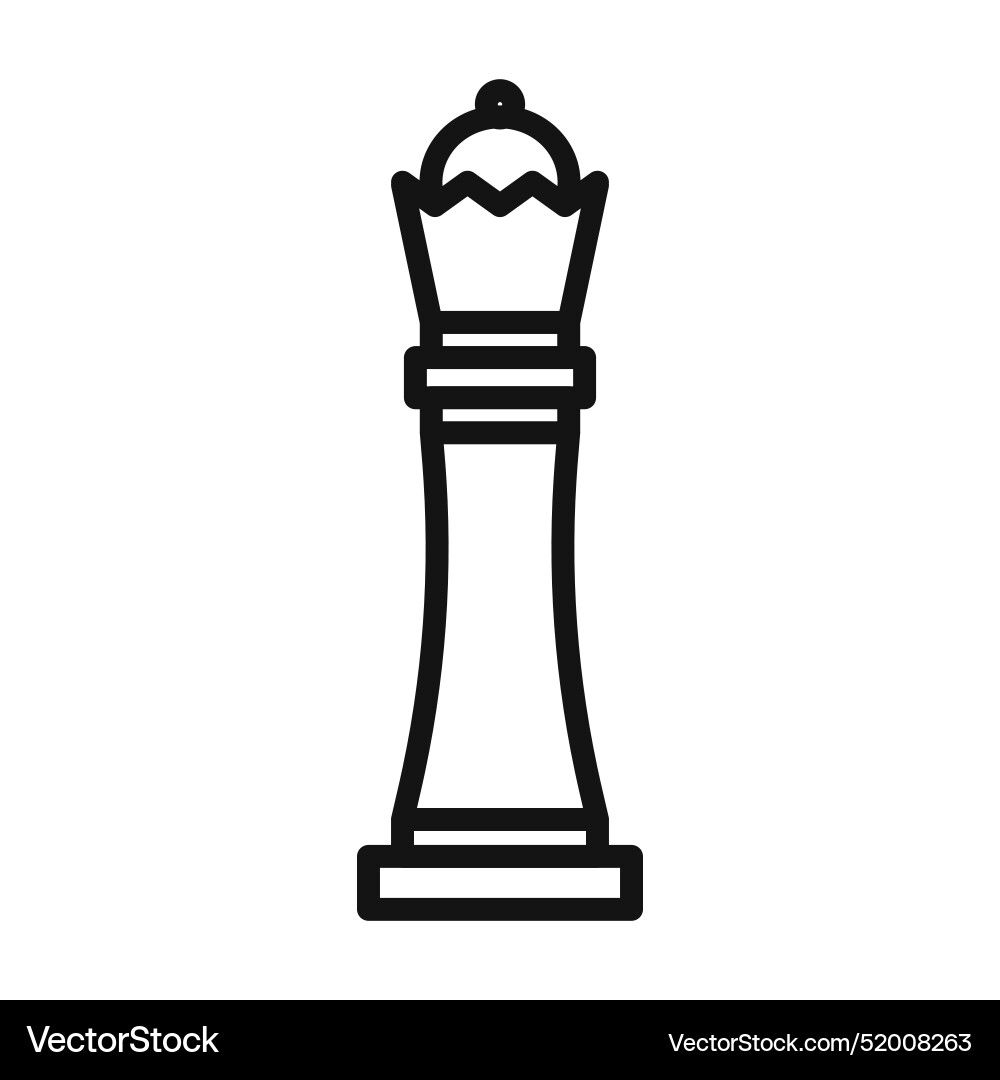 Chess queen icon pack strategic game piece Vector Image