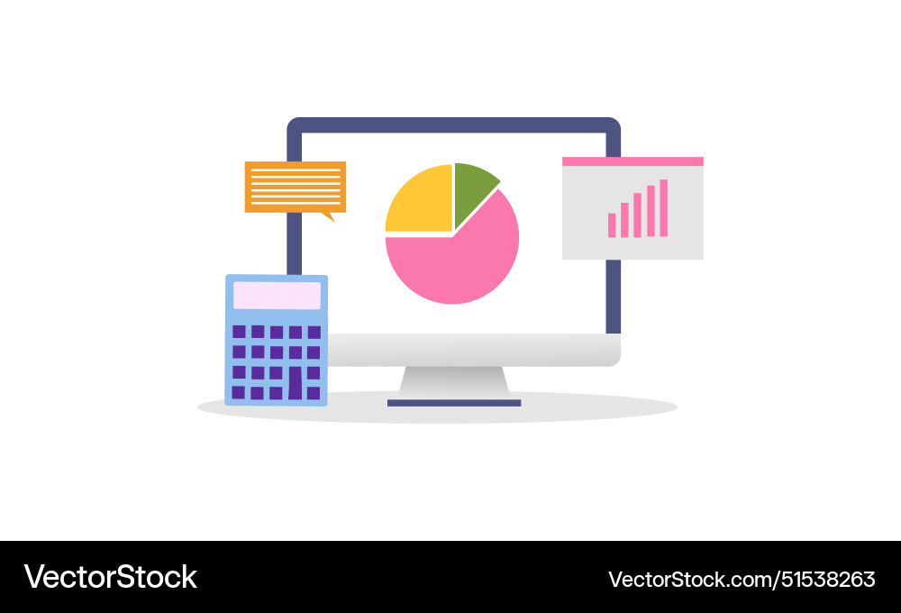 Financial report concept business analytics Vector Image
