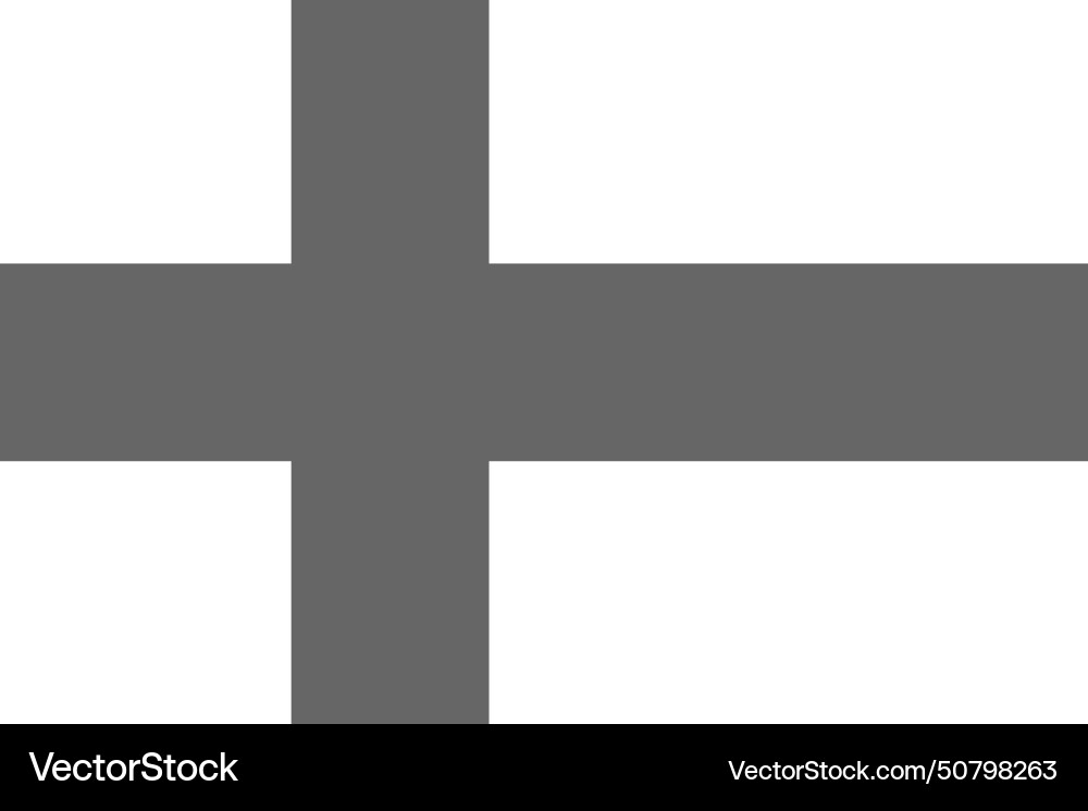 Greyscale flag of finland Royalty Free Vector Image