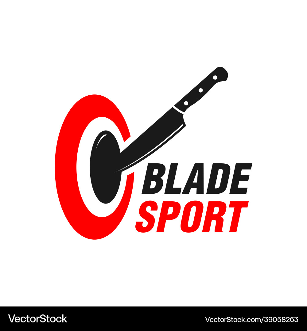 Knife throwing sports logo Royalty Free Vector Image