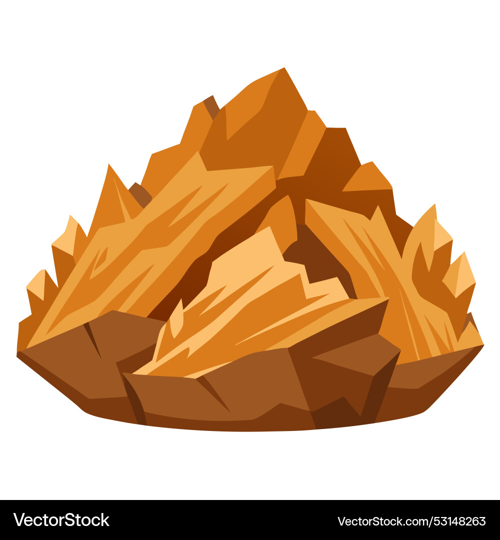 Mountain wood shavings Royalty Free Vector Image