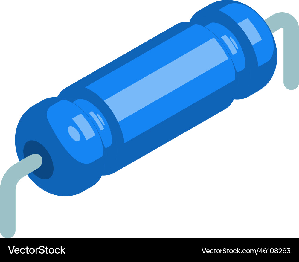 Resistor isometric semiconductor composition Vector Image