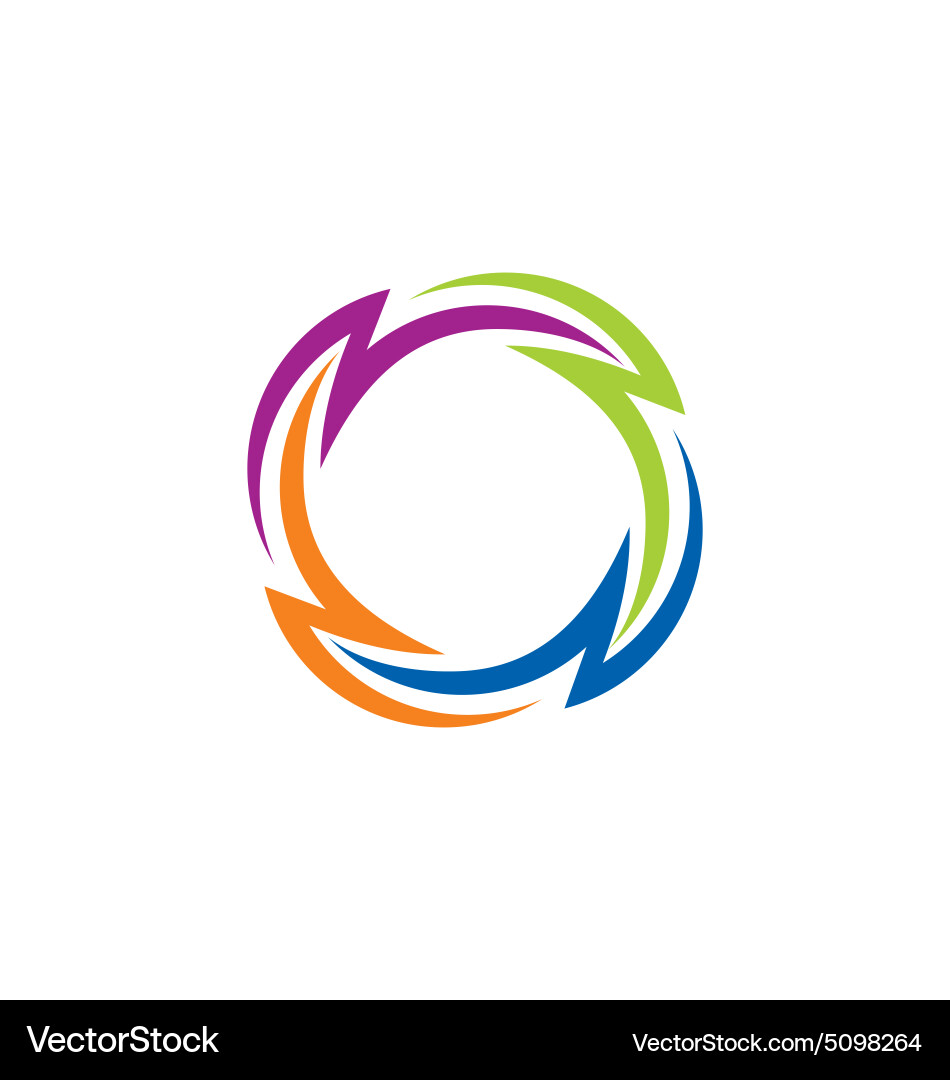 Abstract circle lighting business technology logo Vector Image