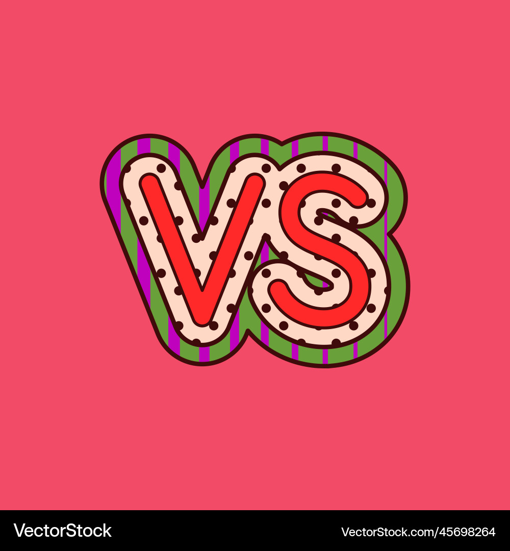 Bright poster symbols of confrontation vs Vector Image