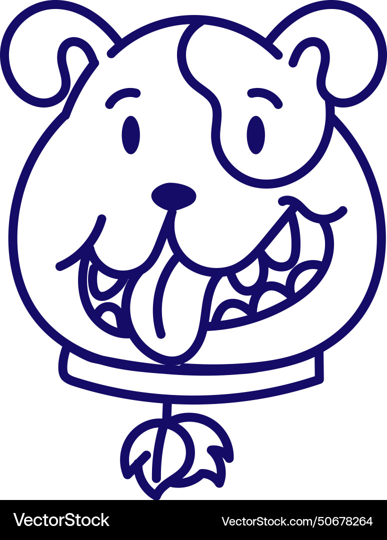 Cartoon spotted dog face Royalty Free Vector Image