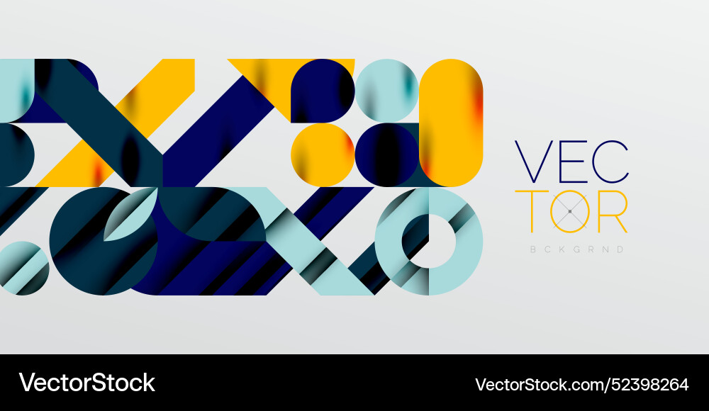 Colorful simple dynamic geometric forms circles Vector Image