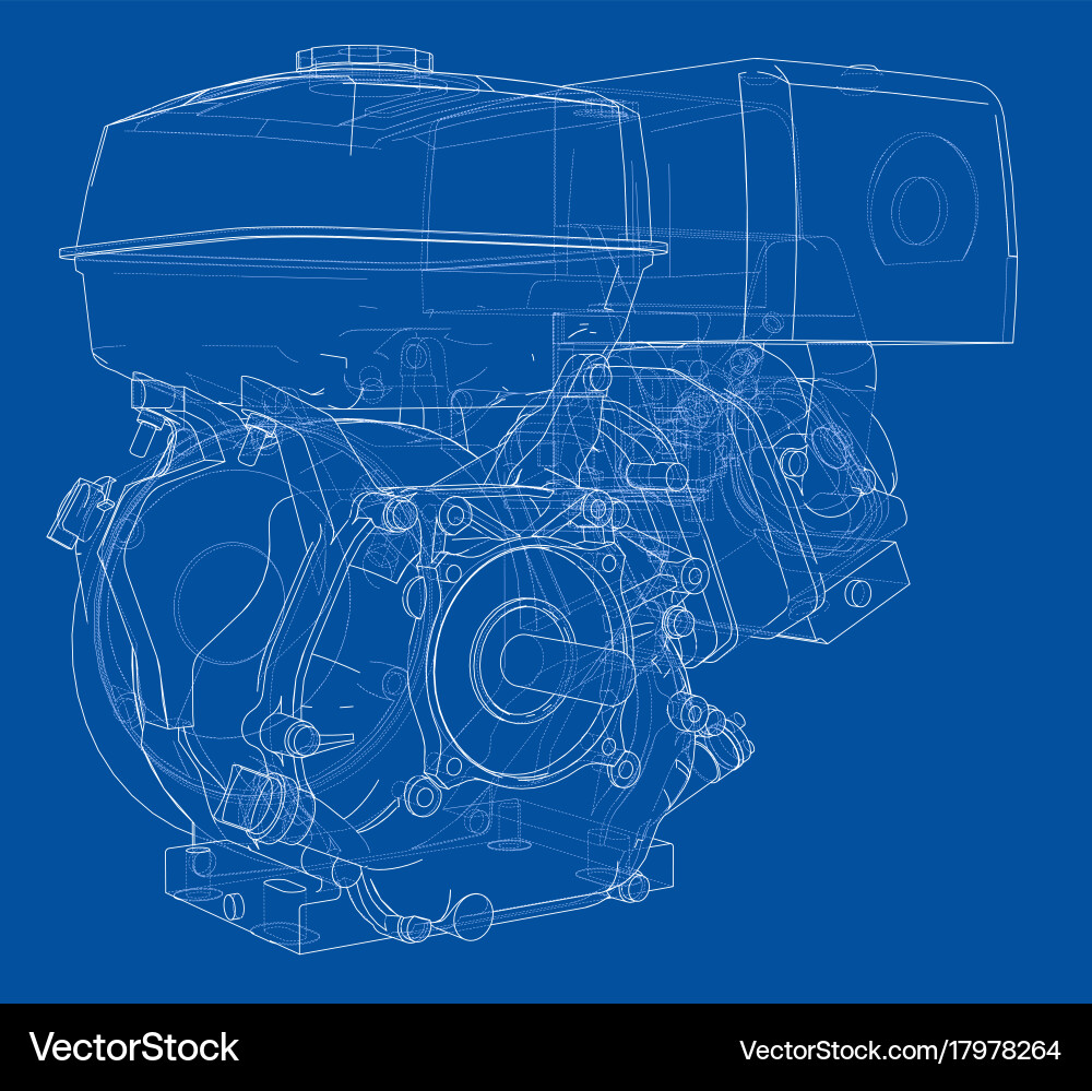 Engine sketch Royalty Free Vector Image - VectorStock