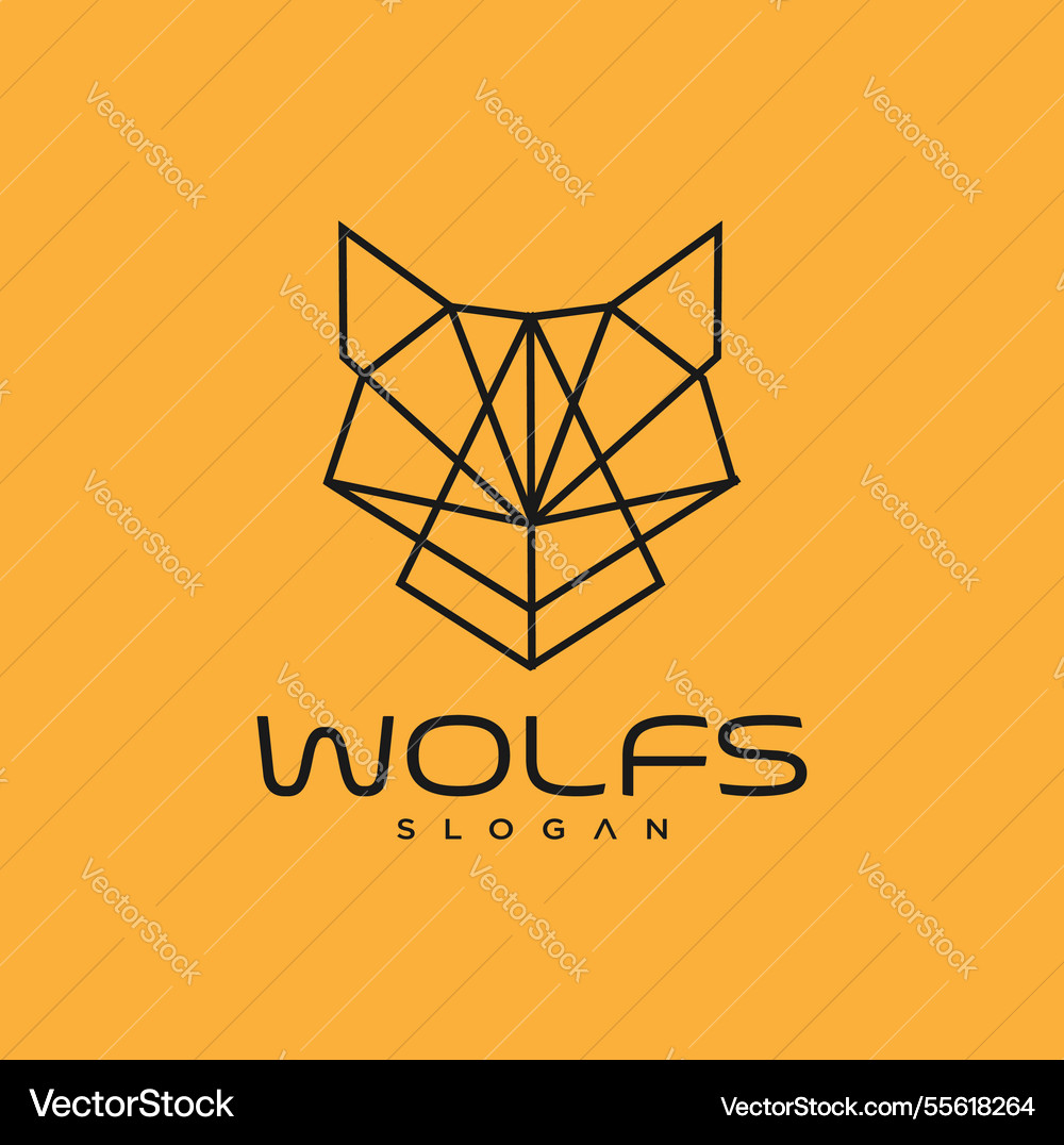 Fox tech logo geometric design template ill Vector Image