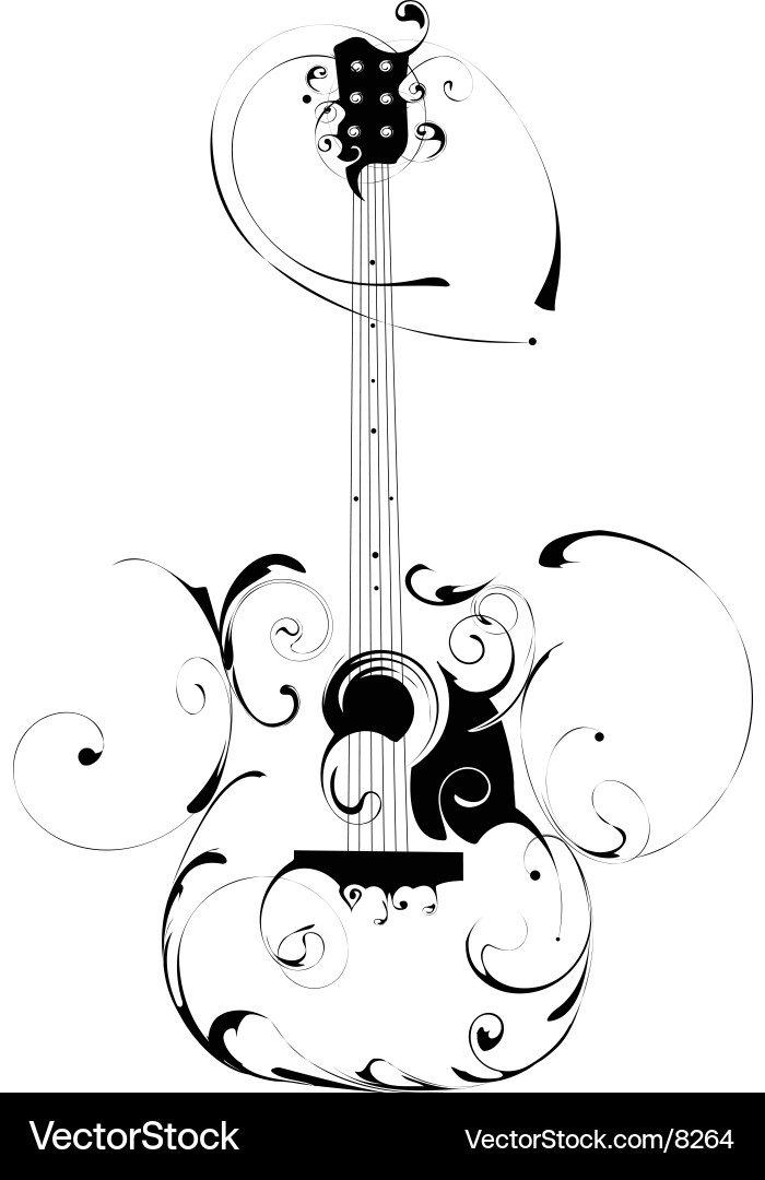 Guitar Royalty Free Vector Image - VectorStock