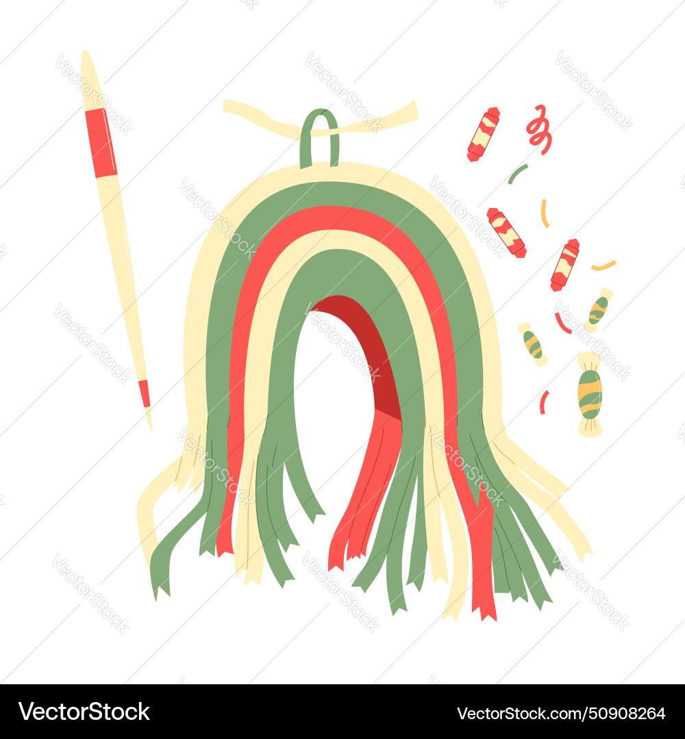Pinana rainbow isolation on white background Vector Image