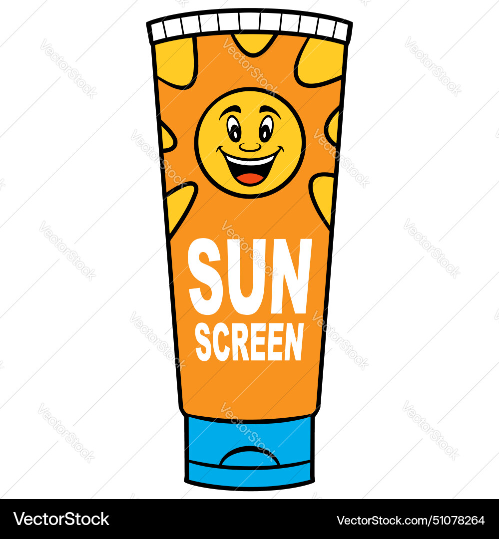 Sunscreen Royalty Free Vector Image - VectorStock