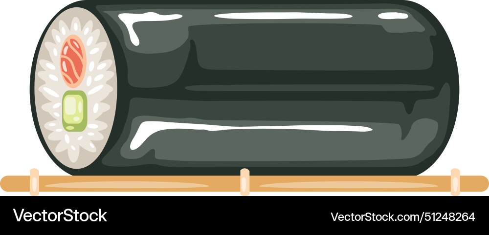 Sushi roll food Royalty Free Vector Image - VectorStock