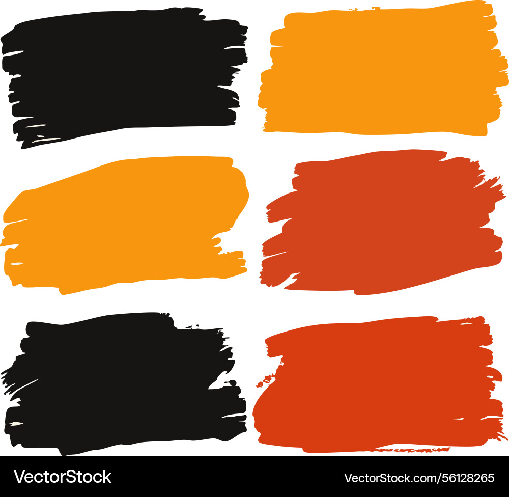 Abstract colorful paint brush strokes background Vector Image