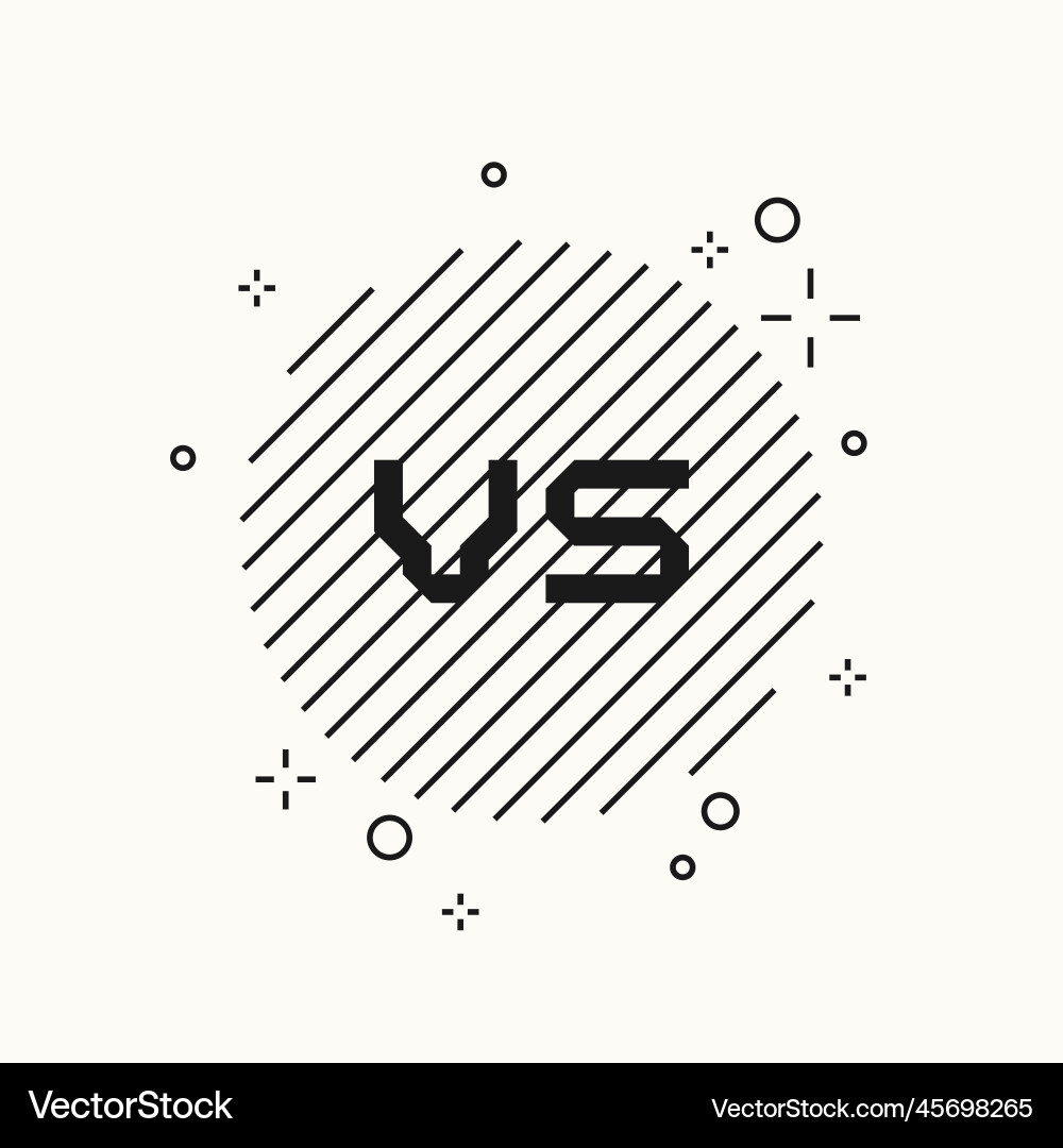 Bright poster symbols of confrontation vs Vector Image