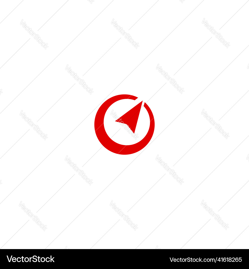 Cursor arrow navigation logo Royalty Free Vector Image