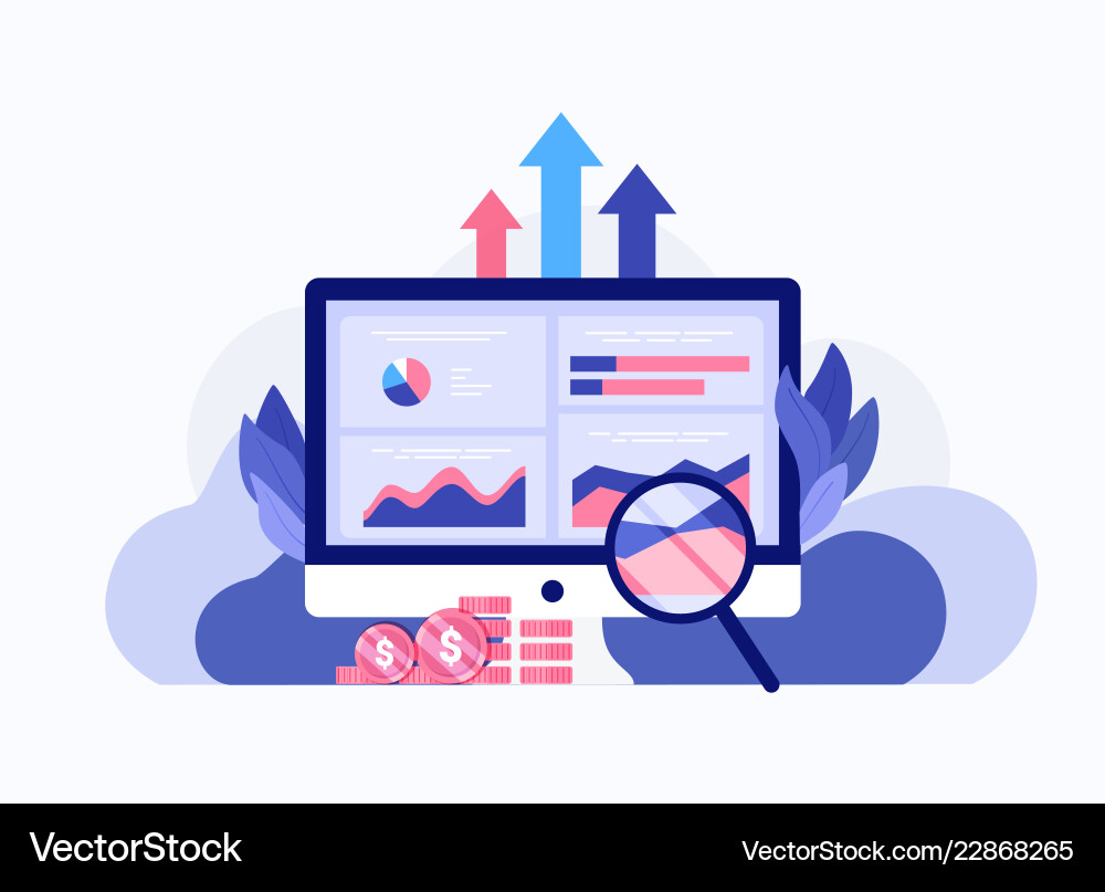Data analysis concept Royalty Free Vector Image