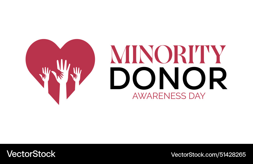 National minority donor awareness day Royalty Free Vector