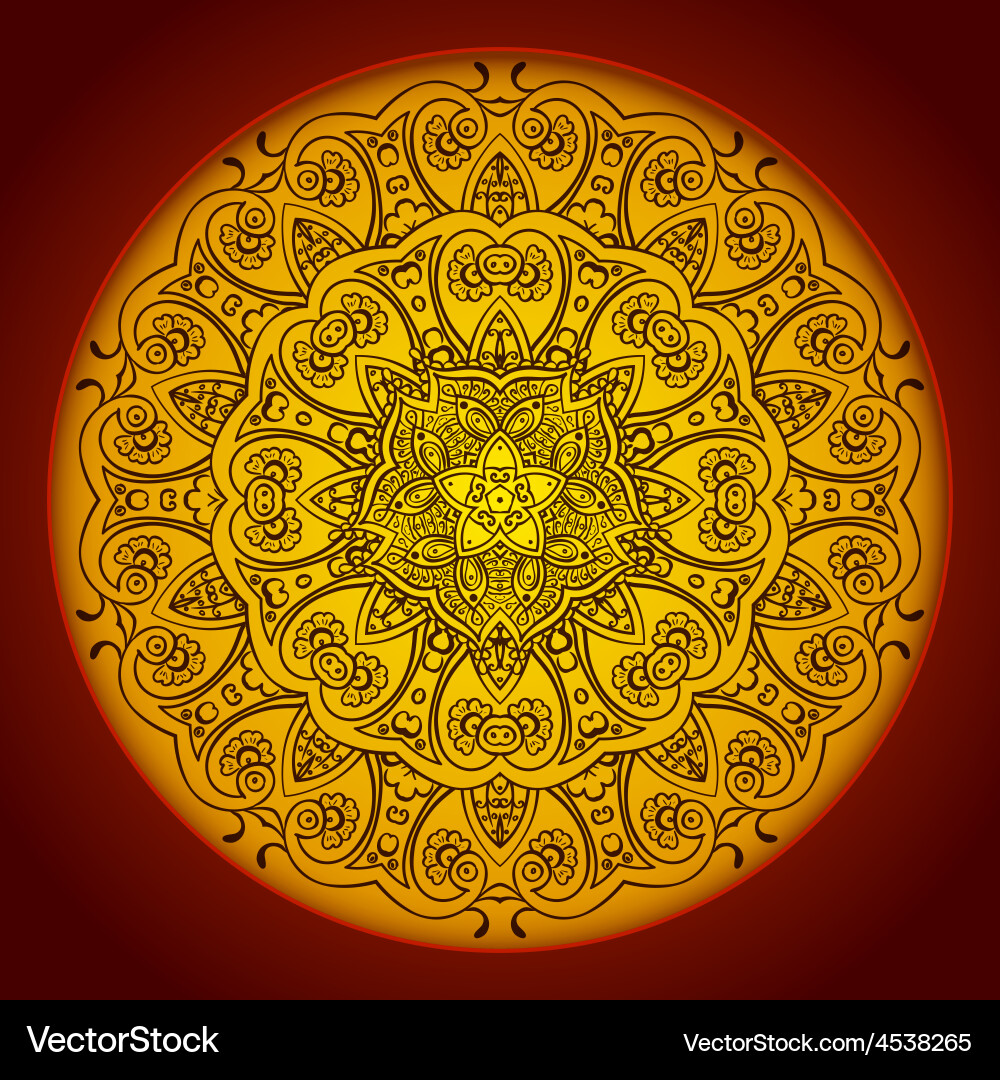 Vintage circular pattern of indian Royalty Free Vector Image