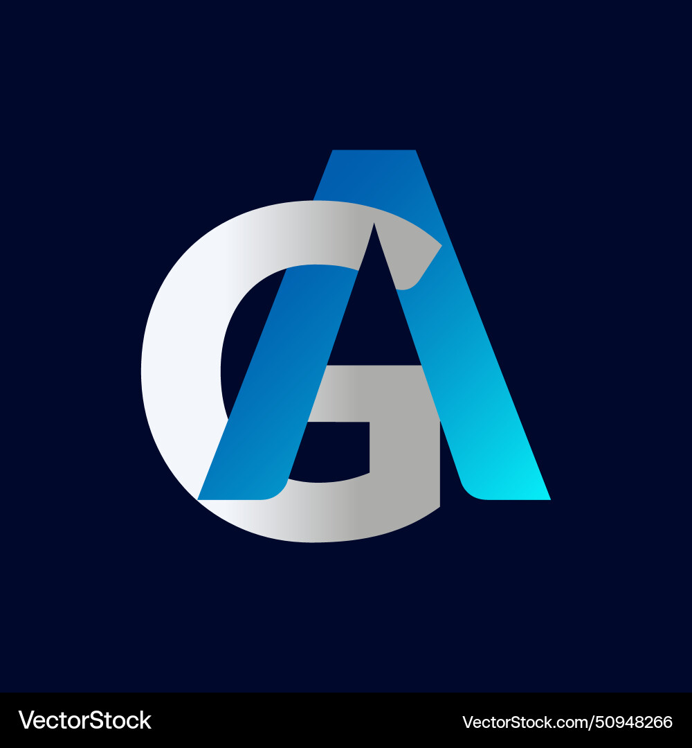 Abstract ag letter logo design template Royalty Free Vector
