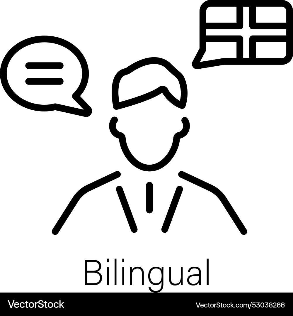 Bilingual Royalty Free Vector Image - VectorStock