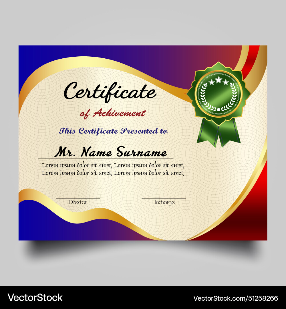 Certificate Royalty Free Vector Image - VectorStock