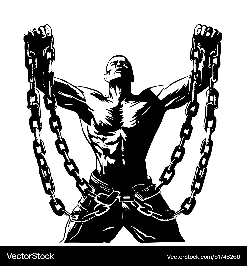 Freeing the slaves sketch Royalty Free Vector Image