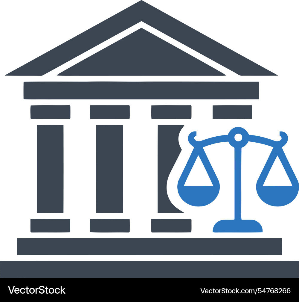 Justice legal balance icon Royalty Free Vector Image