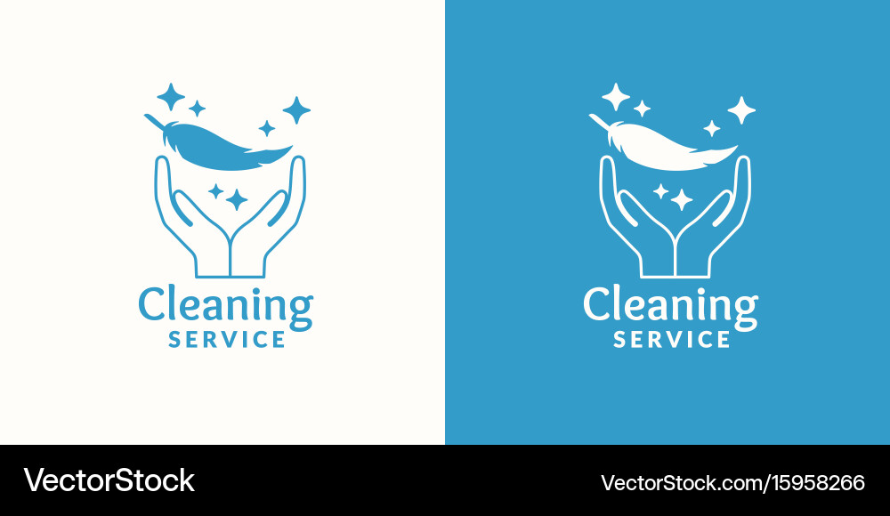 Logo for company cleaning service Royalty Free Vector Image
