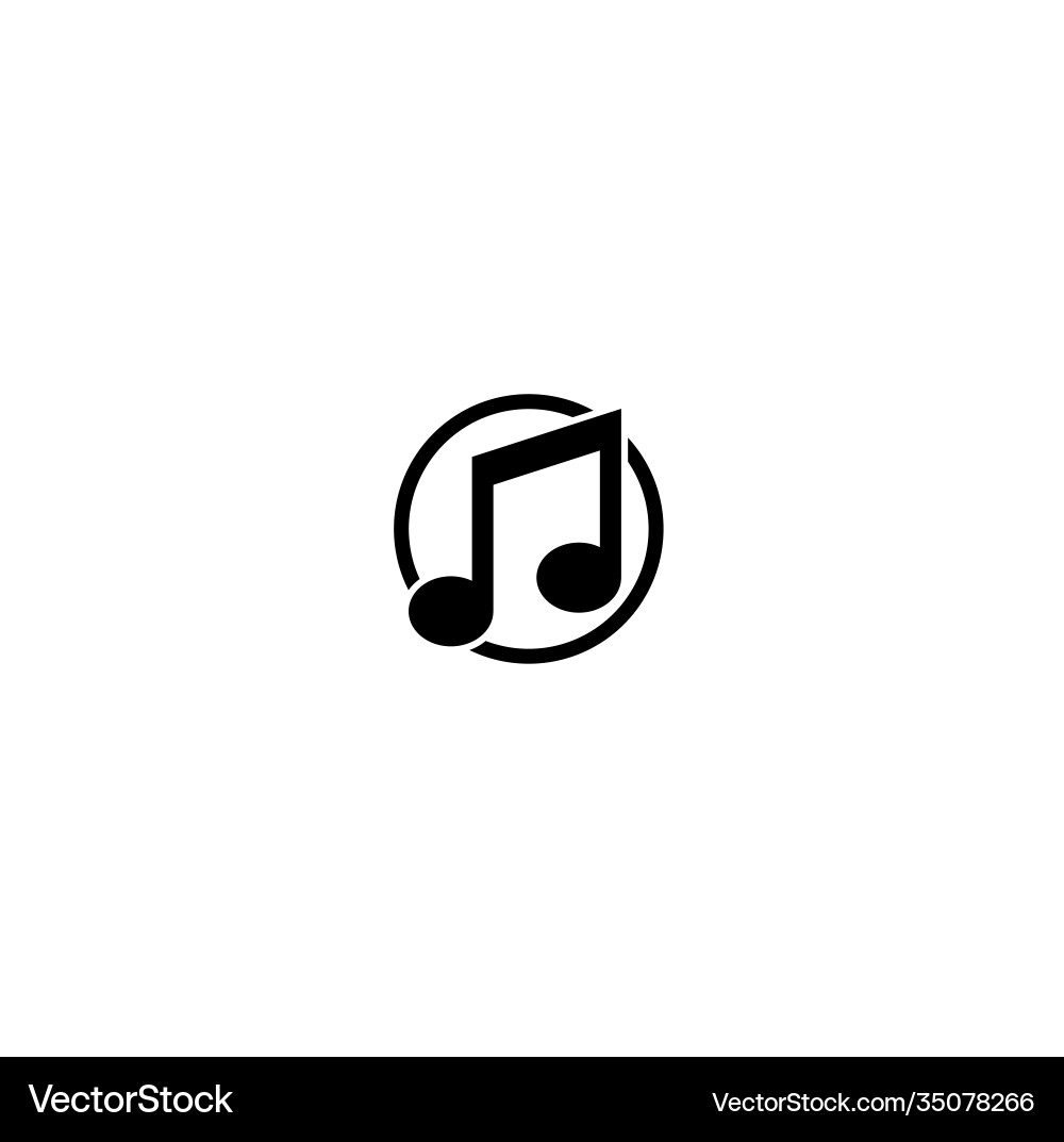 Musical note logo design template Royalty Free Vector Image