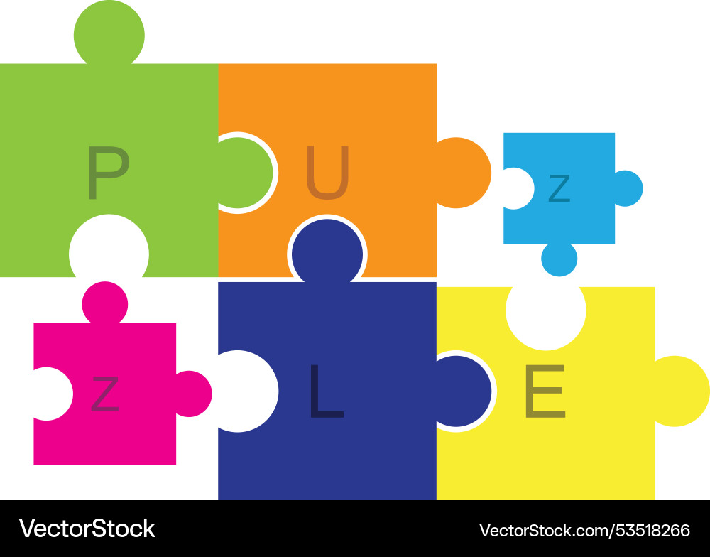 Puzzle logo Royalty Free Vector Image - VectorStock
