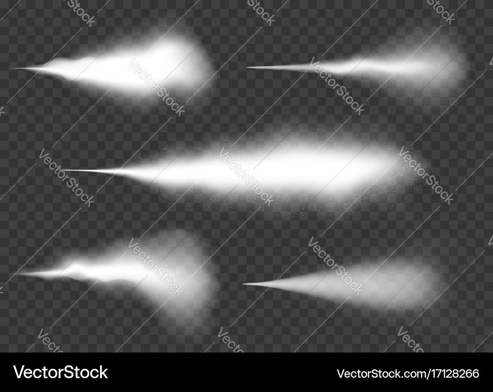 Water Spray Mist And Smoke Effect White Spray Vector Image Spray