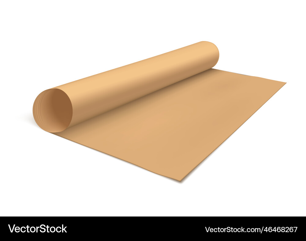 3d baking parchment paper isolated on white Vector Image