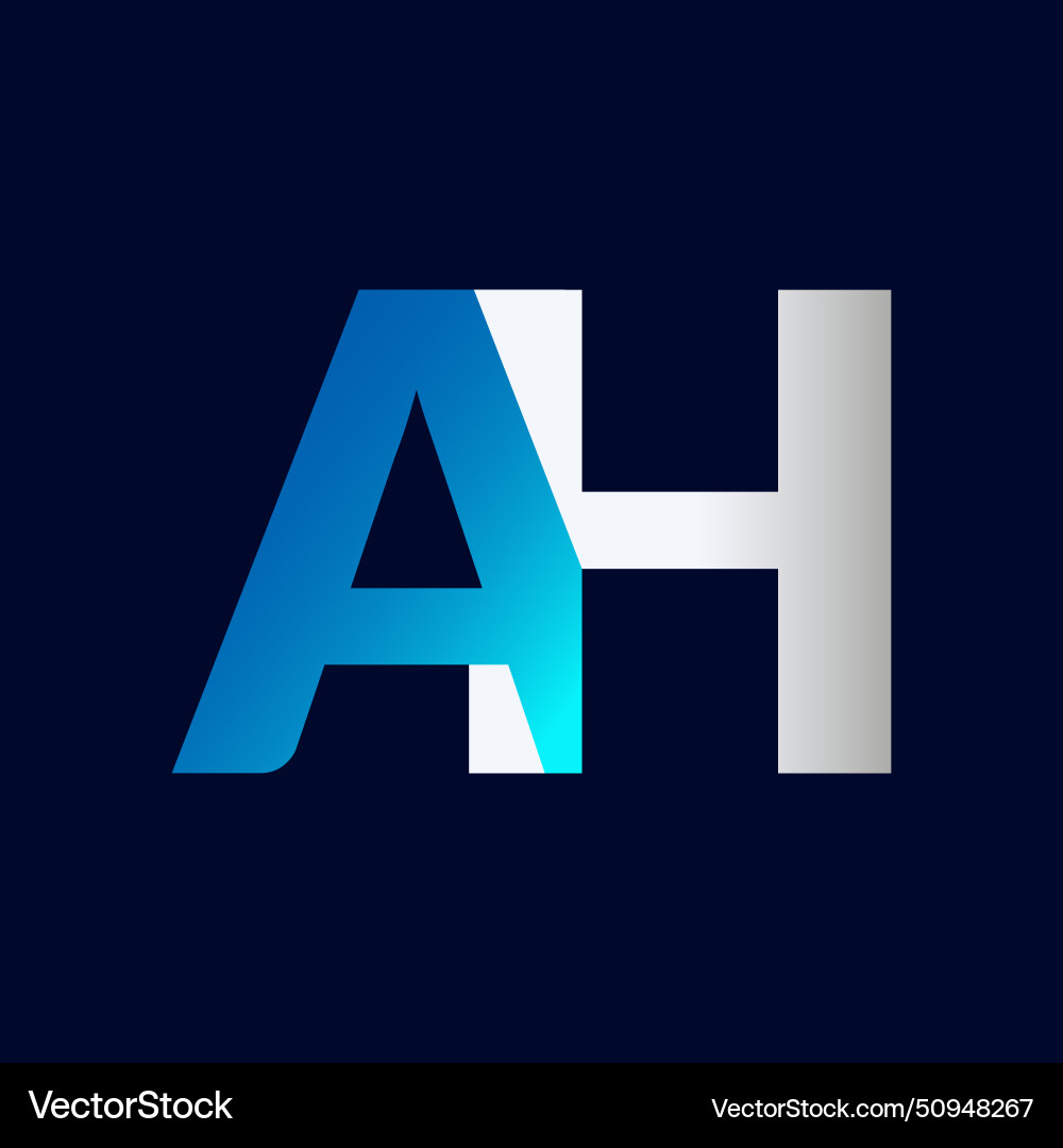 Ah letter logo design template Royalty Free Vector Image