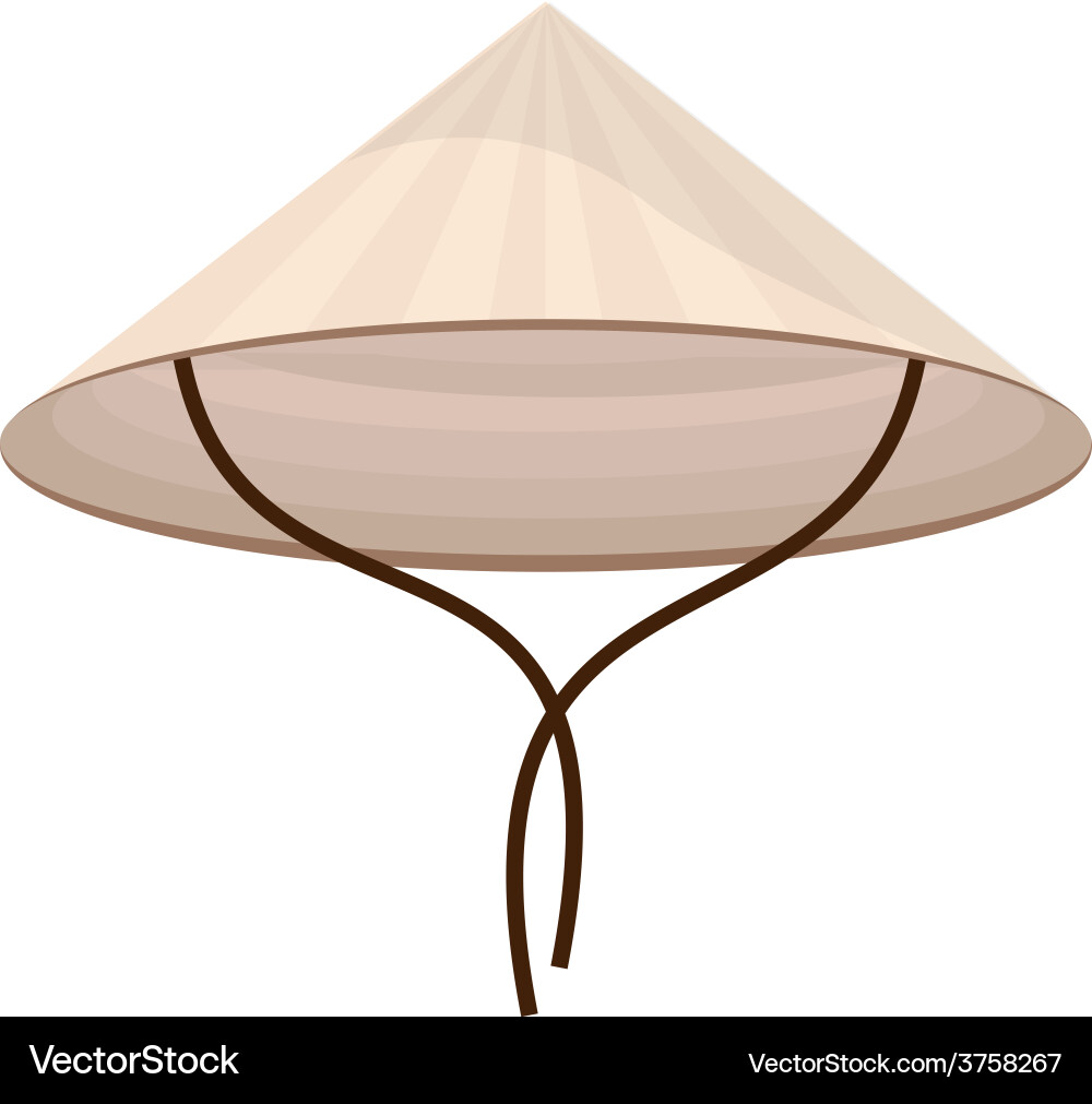 Chinese conical hat Royalty Free Vector Image - VectorStock