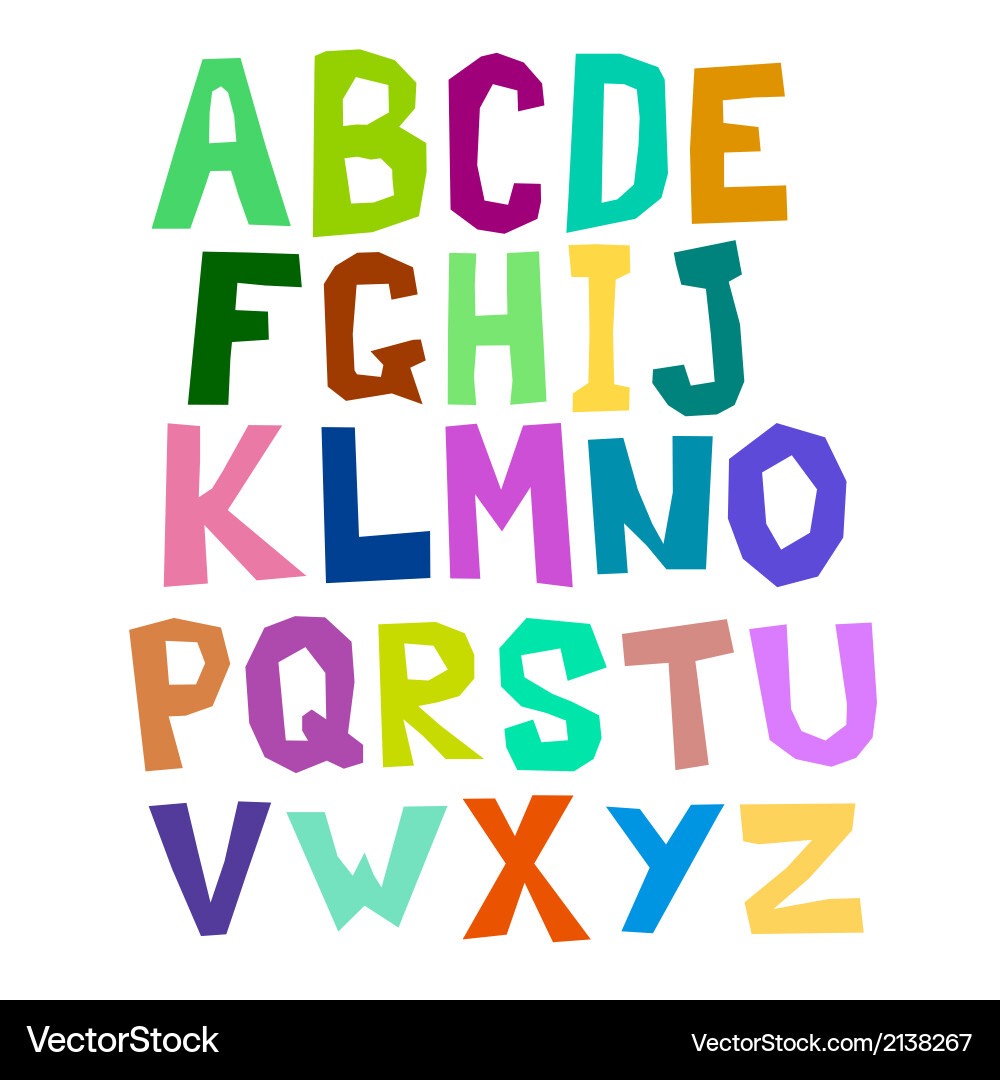 Colorful Letter Curve Royalty Free Vector Image