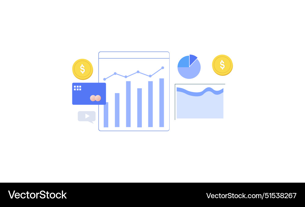 Financial report concept business analytics Vector Image