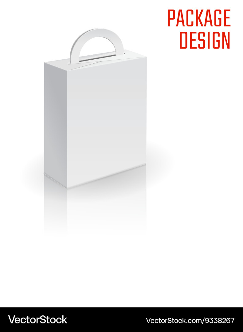 Folding pack white Royalty Free Vector Image - VectorStock