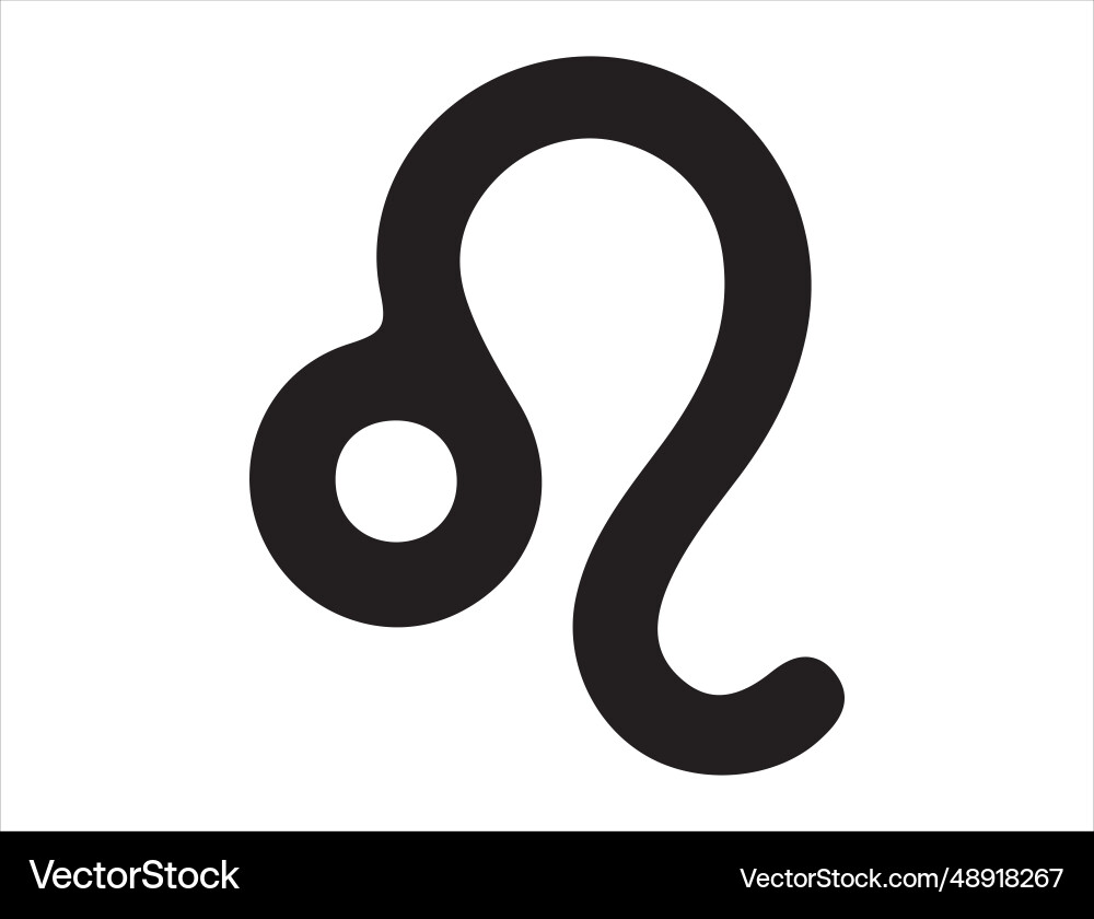 Leo zodiac sign silhouette art Royalty Free Vector Image