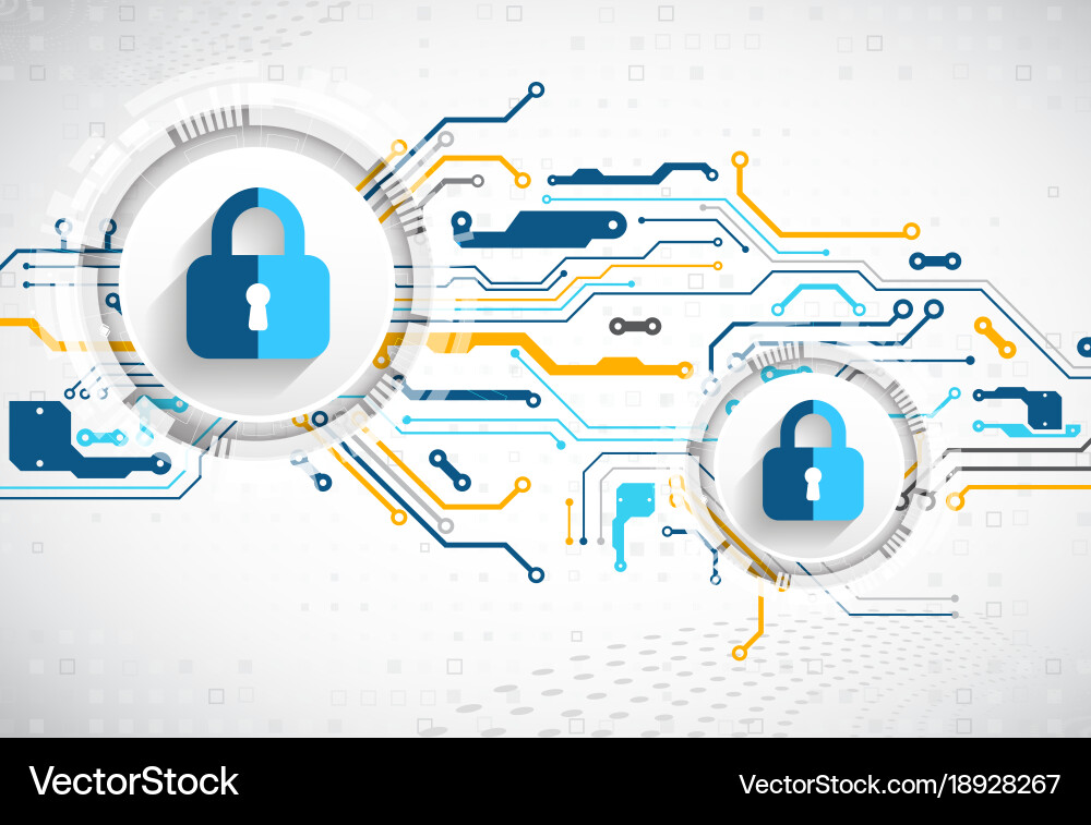 Protection concept protect mechanism system Vector Image