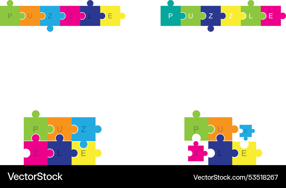 Puzzle logo Royalty Free Vector Image - VectorStock