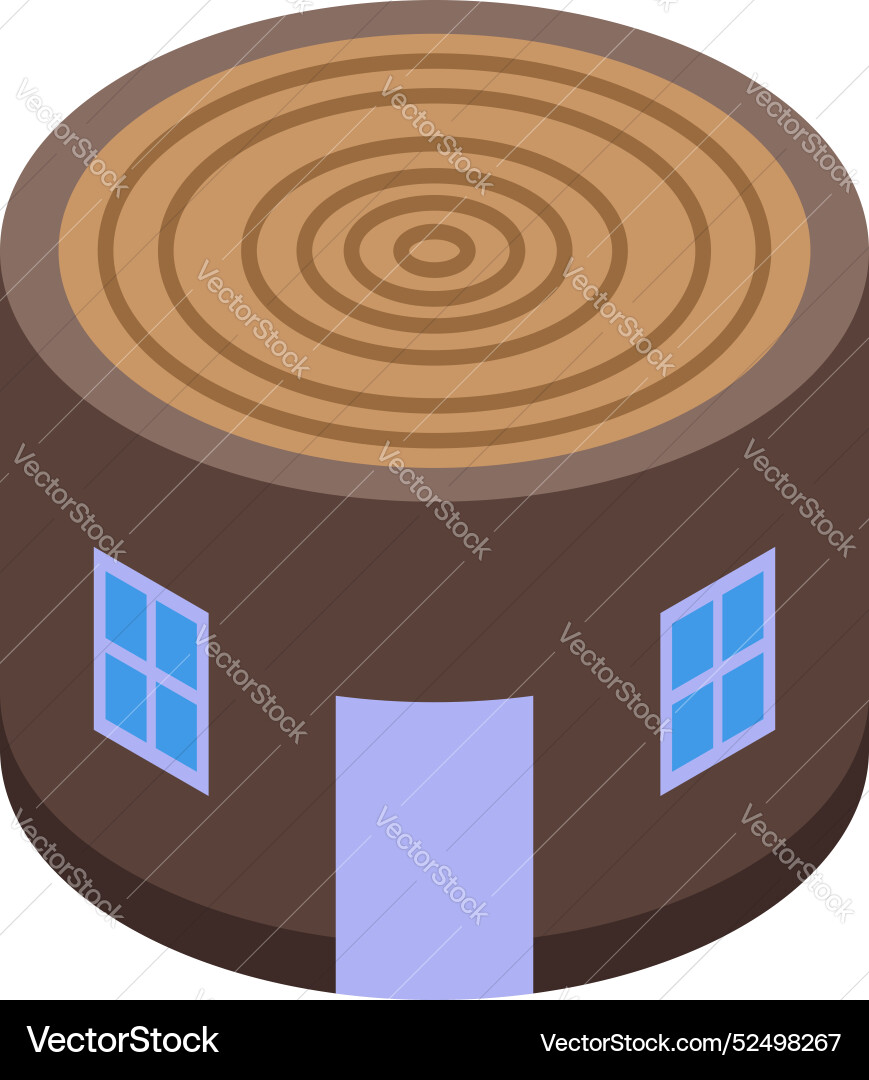 Stump house representing eco friendly living Vector Image