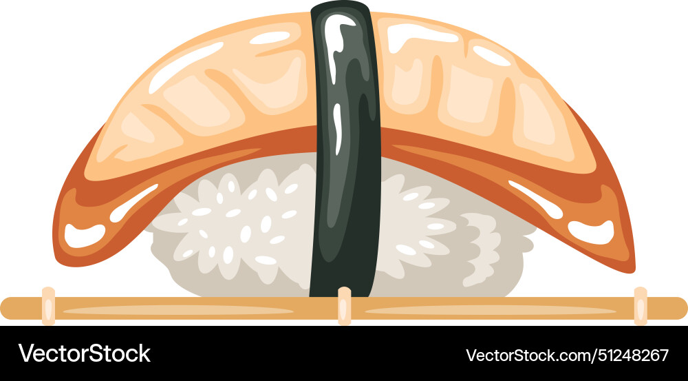 Sushi fresh fish Royalty Free Vector Image - VectorStock
