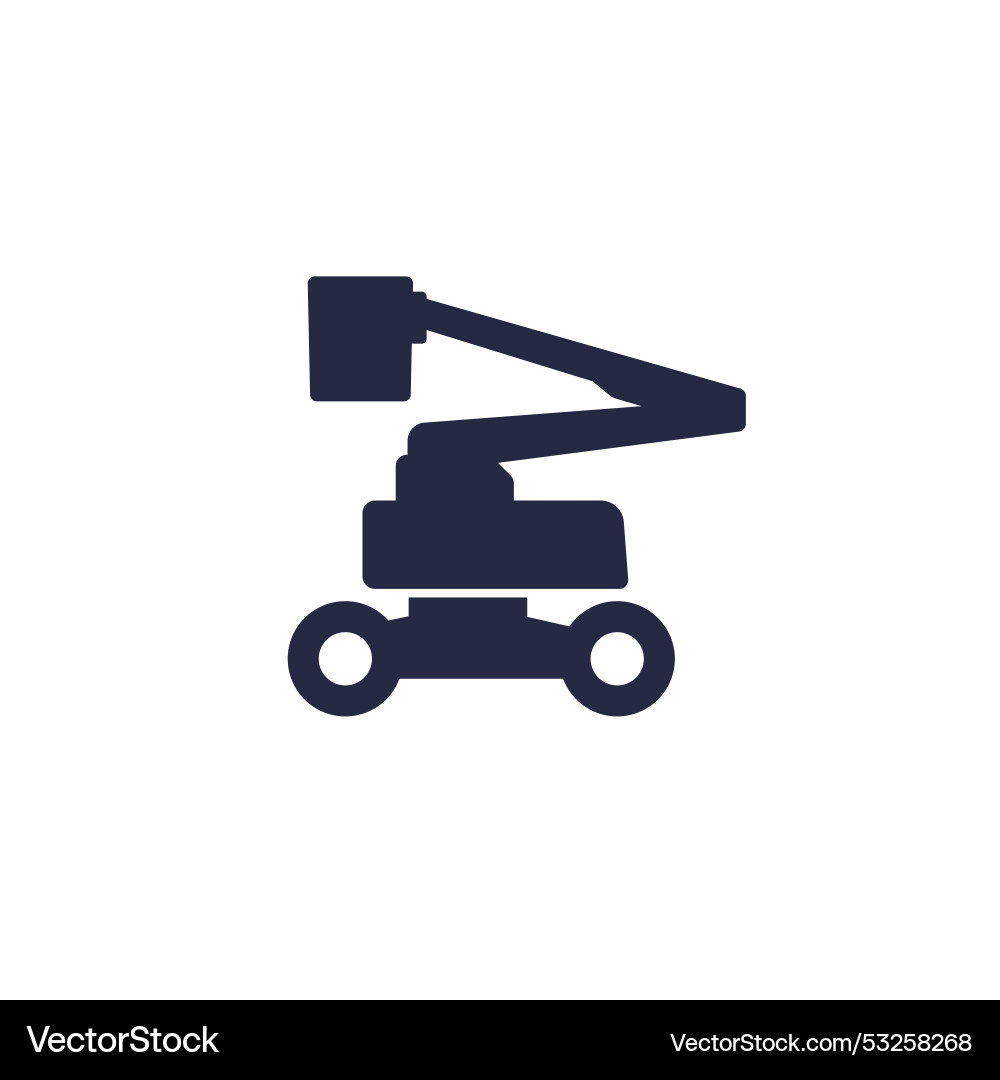 Aerial work platform awp icon on white Royalty Free Vector